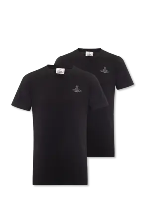 VIVIENNE WESTWOOD Two-pack Logo T-shirts - Black