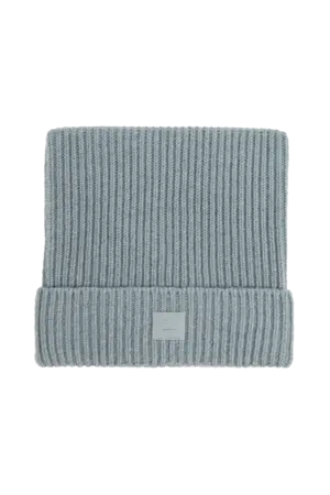 Acne Studios Wool Beanie With Logo - Blue