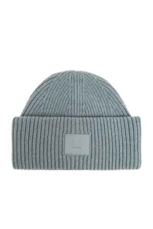 Acne Studios Wool Beanie With Logo - Blue