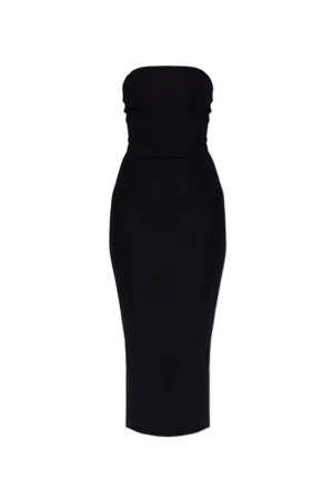 ENTIRE STUDIOS Off-shoulder Pencil Midi Dress - Black