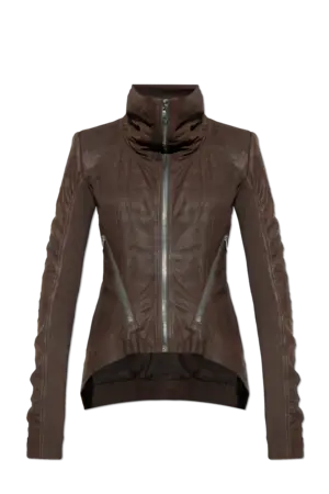 Rick Owens Naska' Leather Jacket - Brown