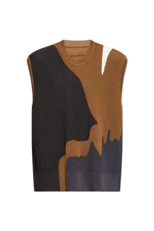 Issey Miyake Crew Neck Vest - Multicolour