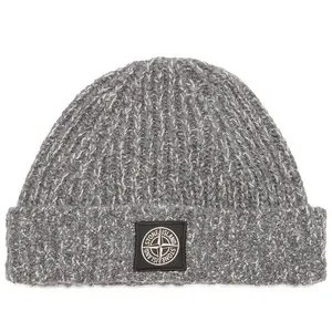 Stone Island Mouline Wool Beanie - Grey