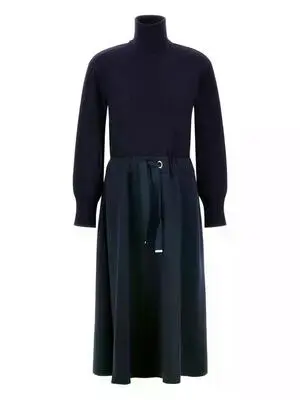 Herno Drawstring-waist Turtleneck Midi Dress