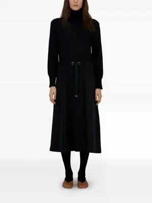 Herno Drawstring-waist Turtleneck Midi Dress