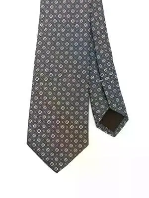 Canali Patterned Necktie - Grey