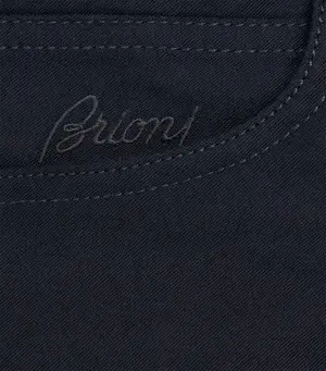 Brioni Embroidered Slim Trousers
