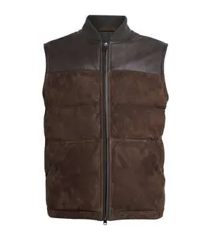 Brioni Suede-nappa Padded Gilet
