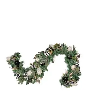 MACKENZIE-CHILDS Courtly Check Illuminated Garland - Green