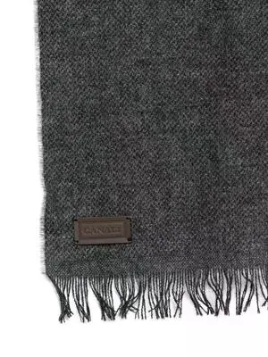 Canali Fringed Scarf - Grey