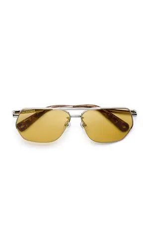 Jacquemus Aviador Metal Sunglasses - Silver