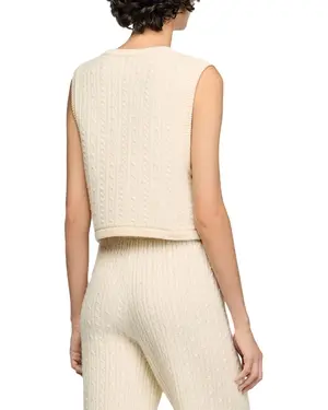 Sandro Valdo Cable Knit Vest