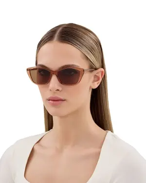 Saint Laurent Cat Eye Sunglasses, 57mm - Brown