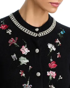 Cinq À Sept Tumbling Carnation Cardigan