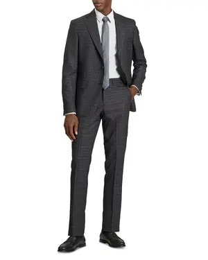Ted Baker London Wright Tattersall Modern Fit Suit Jacket - Charcoal