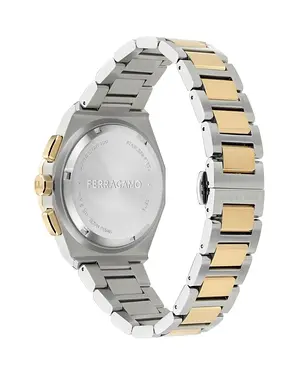 FERRAGAMO Edge Chrono Bracelet Watch, 42mm - Green/two Tone