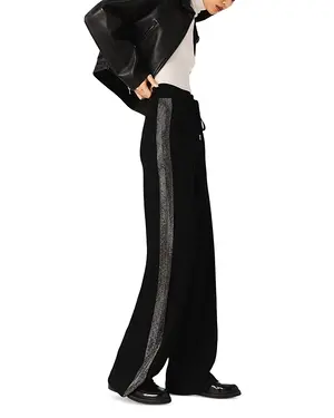 Maje Black Wash Pants For Women