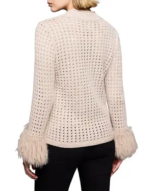 NIC+ZOE Party Cuff Pointelle Sweater
