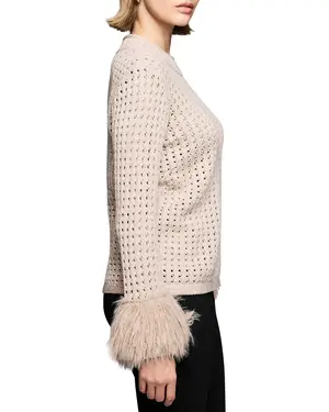 NIC+ZOE Party Cuff Pointelle Sweater