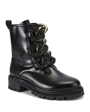 Kurt Geiger Crystal Chain Combat Boots