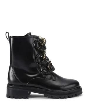 Kurt Geiger Crystal Chain Combat Boots