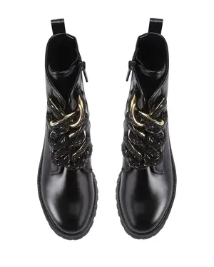 Kurt Geiger Crystal Chain Combat Boots