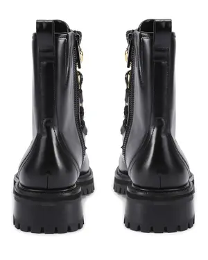 Kurt Geiger Crystal Chain Combat Boots