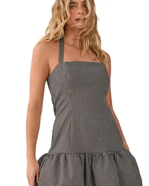 Nasty Gal Structured Puffball Bandeau Mini Dress