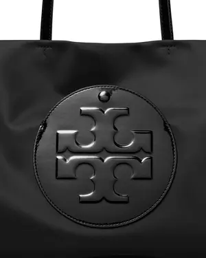 Tory Burch Ella Patent Small Tote - Black