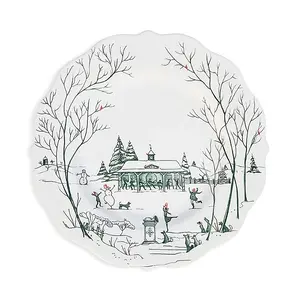JULISKA Country Estate Winter Frolic Dessert Salad Plate - Evergreen