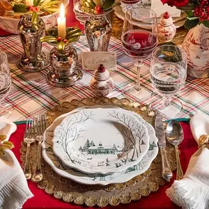 JULISKA Country Estate Winter Frolic Dessert Salad Plate - Evergreen