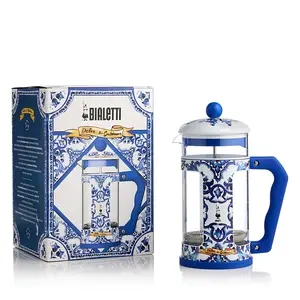 BIALETTI Coffeepress Carretto, 1 Liter - Open Blue