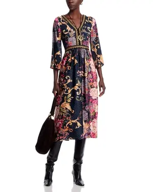 Johnny Was Kimono Sleeve Dress