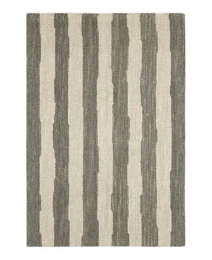DASH & ALBERT Dash Albert Annie Selke Silas Stripe Da2220 Runner, 2'6x8'0 - Gray