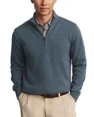 RHONE Quarter Zip Sweater - Shadow Blue