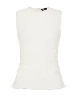 Whistles Textured Tank Top - Ivory
