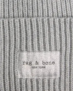 Rag & Bone Metallic Beanie - Silver