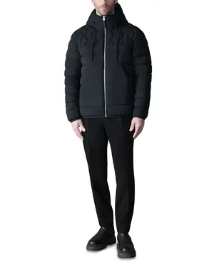 Mackage Bergen Quilted Hooded Down Jacket - Black