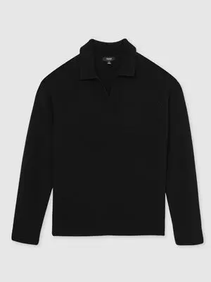 REISS Banbury Wool-cashmere Open-collar Jumper