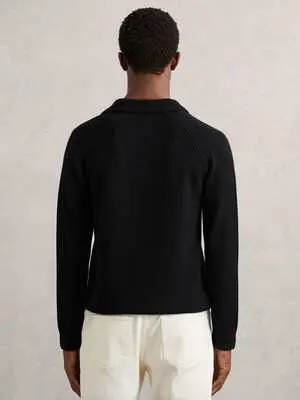 REISS Banbury Wool-cashmere Open-collar Jumper
