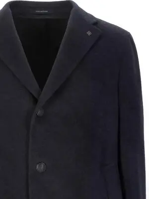 Tagliatore Button-fastening Cashmere Coat - Blue