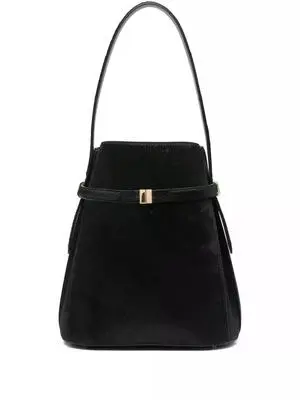 TOTEME Leather Bucket Bag - Black