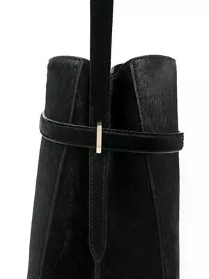 TOTEME Leather Bucket Bag - Black