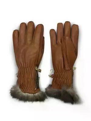 RESTELLI Leather Gloves - Brown