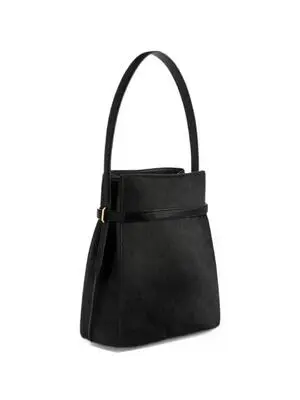 TOTEME Leather Bucket Bag - Black