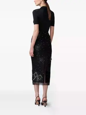 Carolina Herrera Short Sleeve Polo Shirt - Black