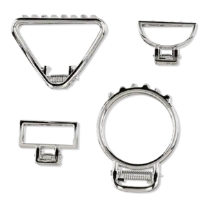 SCUNCI Mixed Metal Geometric Claw Clips 4-pack - One-color