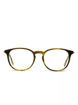 Zegna 5125 Round-frame Keyhole-bridge Eyeglasses - Brown