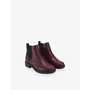 Carvela Russ Leather Ankle Boots - Wine