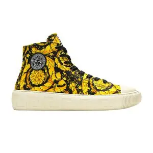 Versace Canvas High-top Sneakers